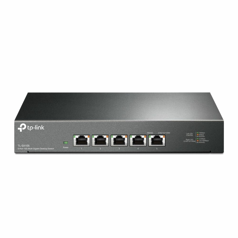 Коммутатор TP-LINK TL-SX105, 5 портов RJ45, неуправляемый, черный