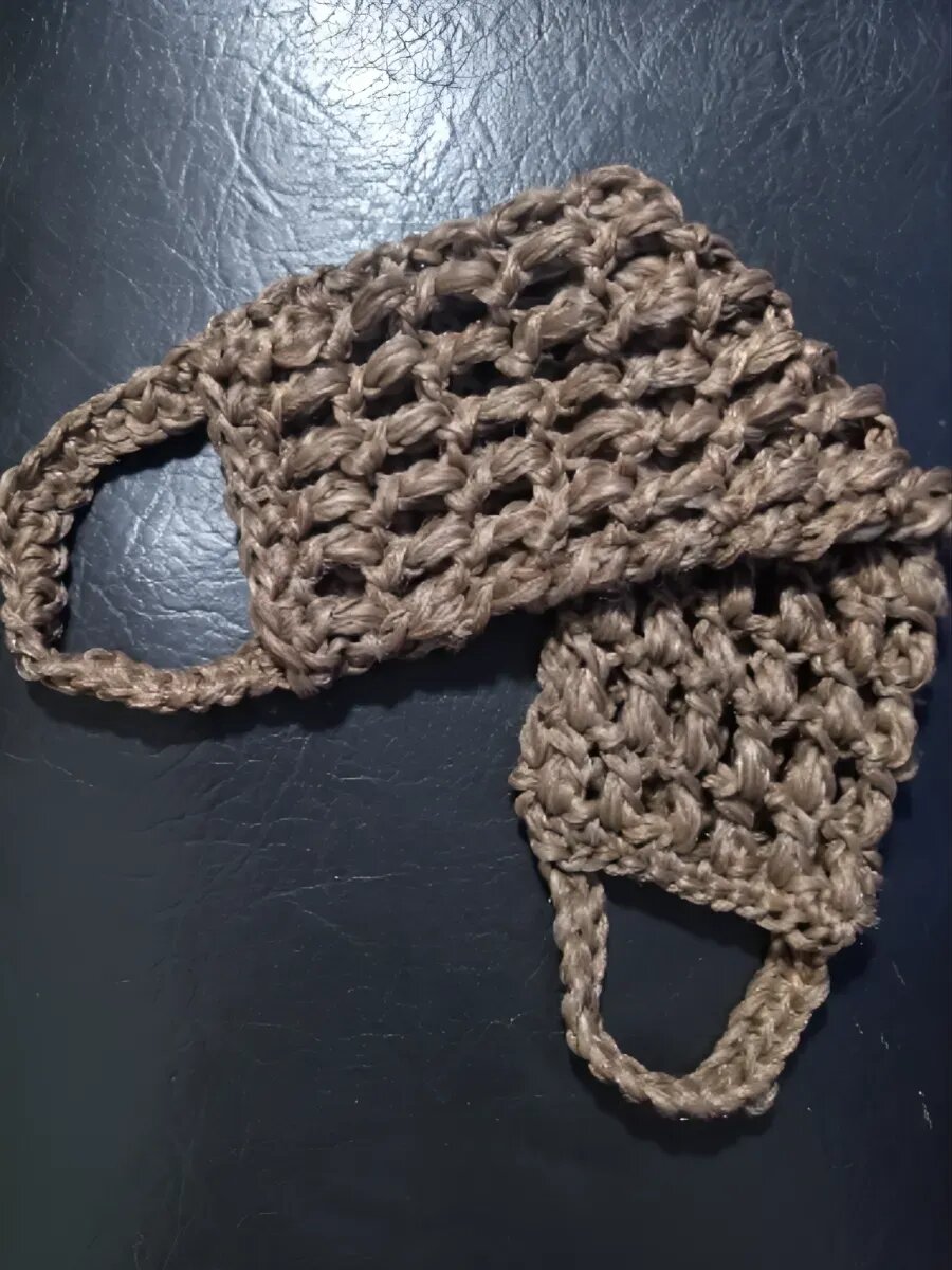 Мочалка вязаная для душа 35 см - 1 шт