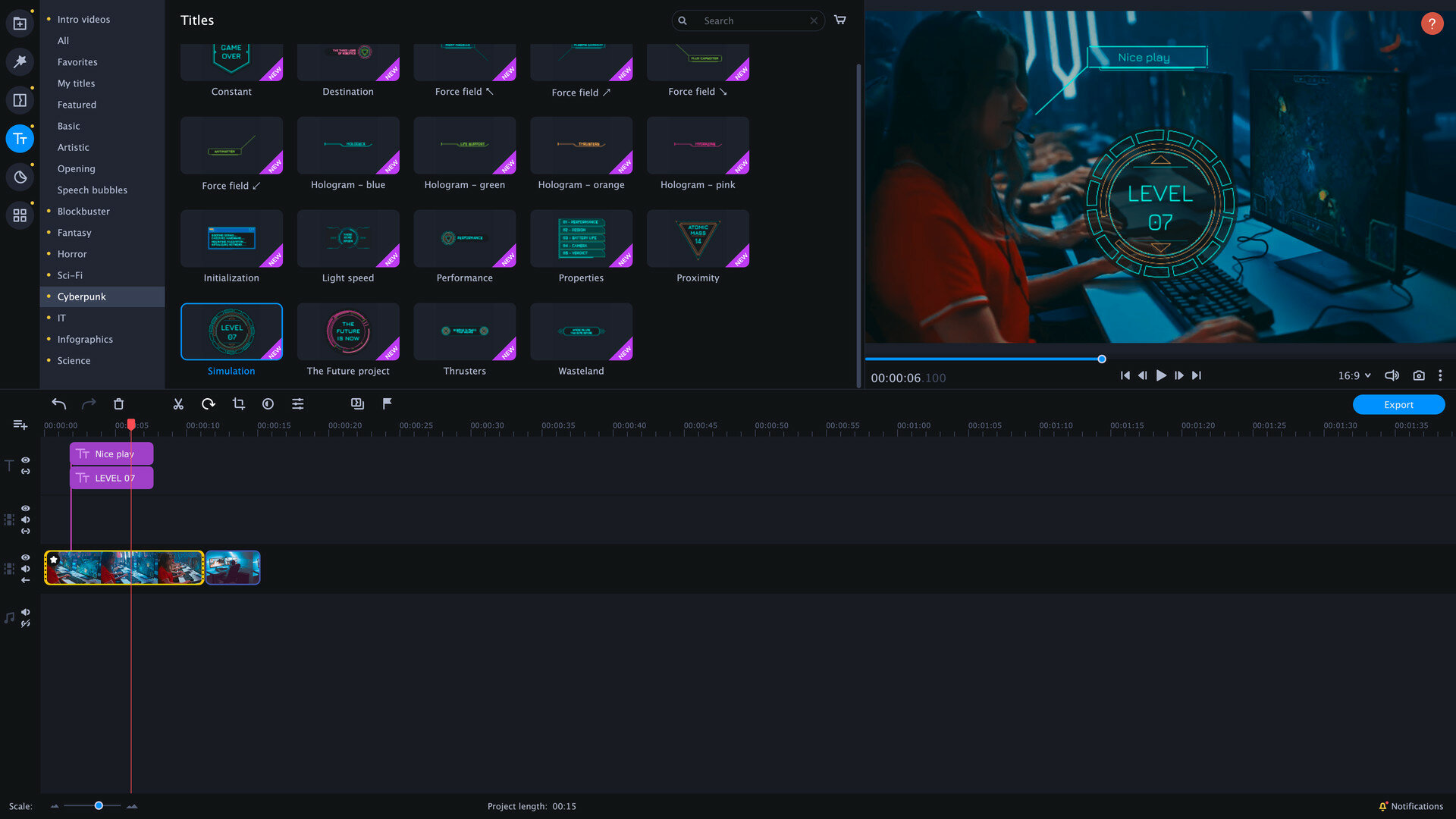 Movavi Video Editor Plus 2021 Effects - Technology Set Steam Ключ