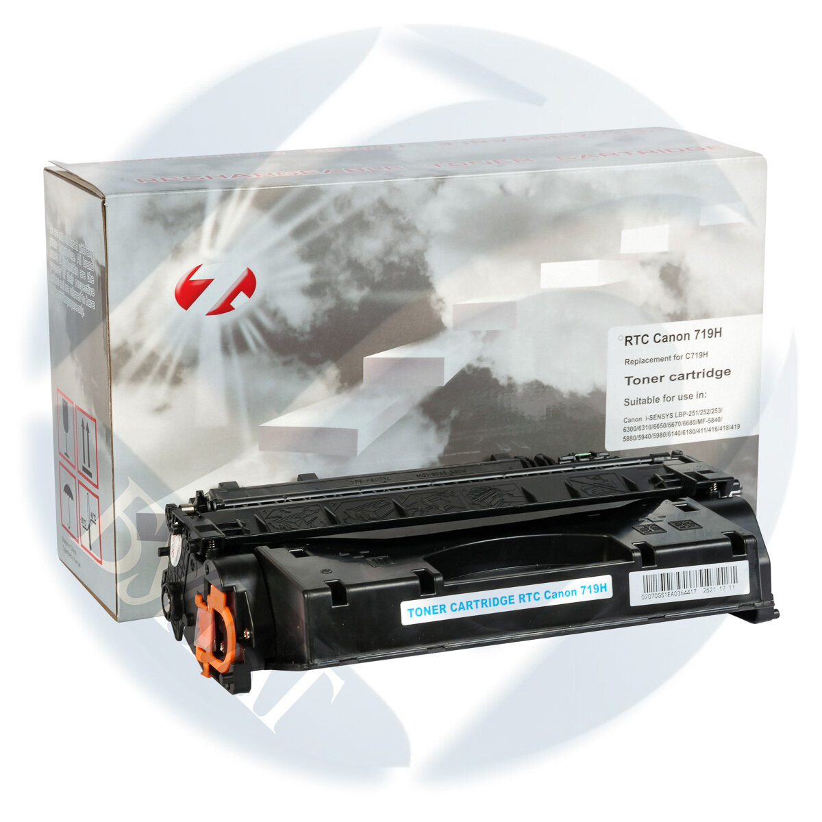 Тонер-картридж 7Q 719H, CE505X, CF280X для Canon LBP251, MF411 и HP LJ P2055, LJ M401 (Чёрный, 6900 стр.), универсальный