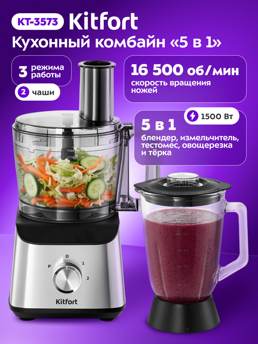 Кухонный комбайн "5 в 1" Kitfort КТ-3573