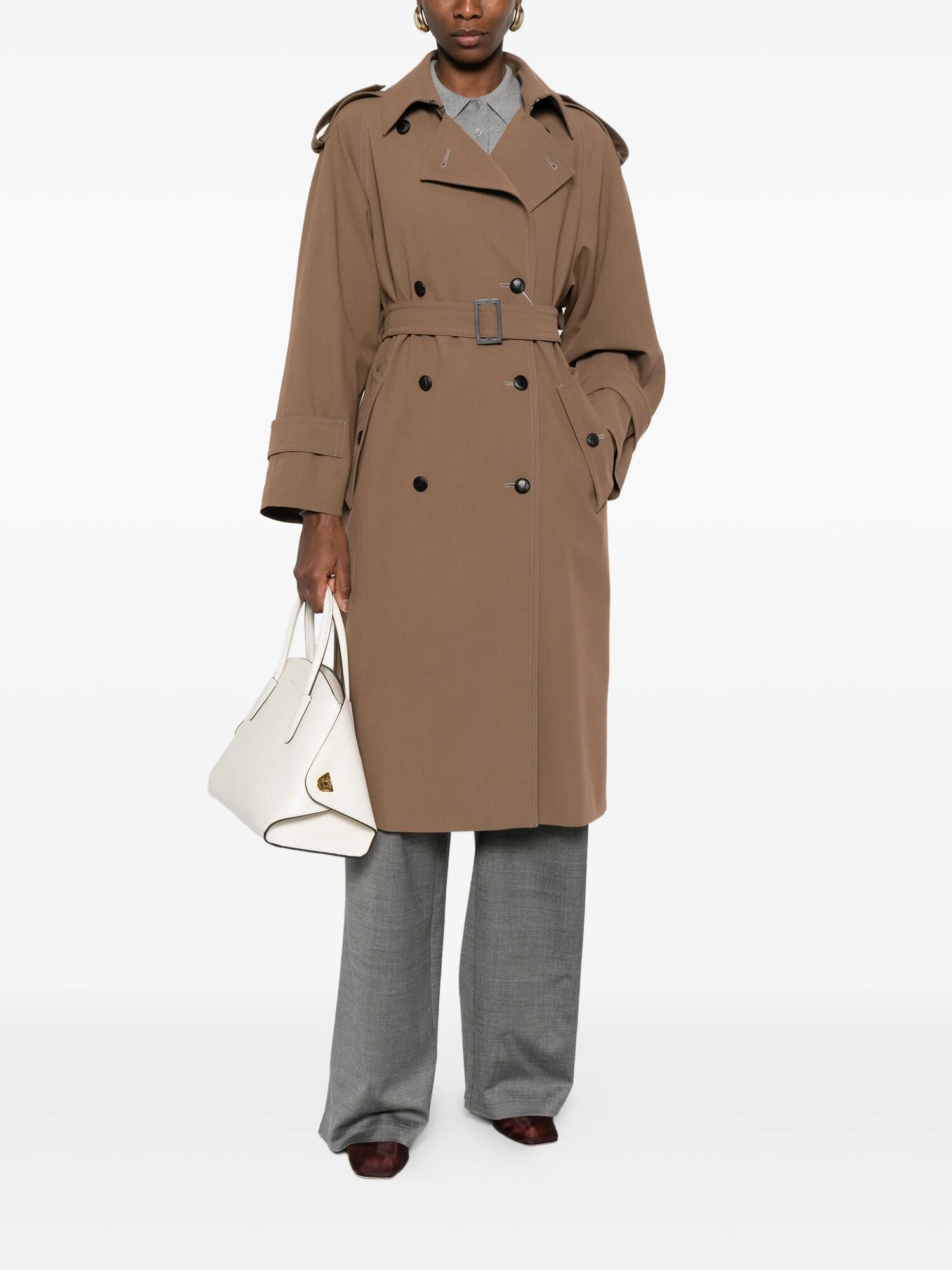 Пальто Max Mara Mxmcerto, размер 44, коричневый — фото 1