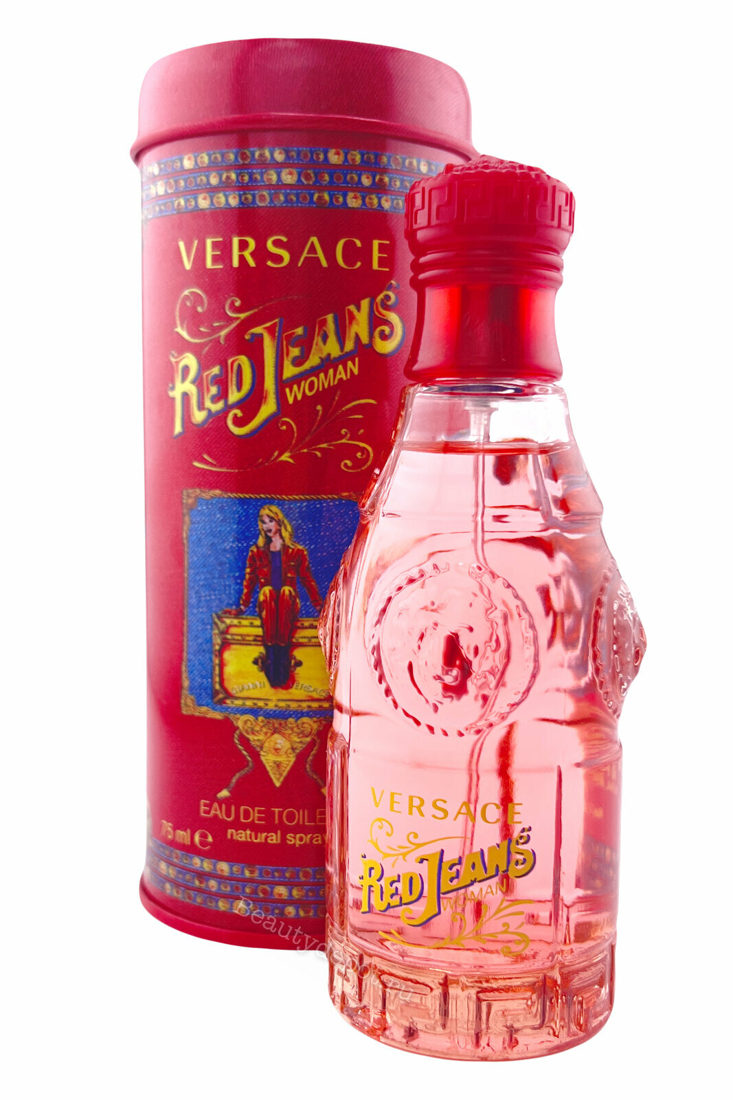 Туалетная вода VERSACE Red Jeans женская, фруктово-цветочный аромат 75 мл