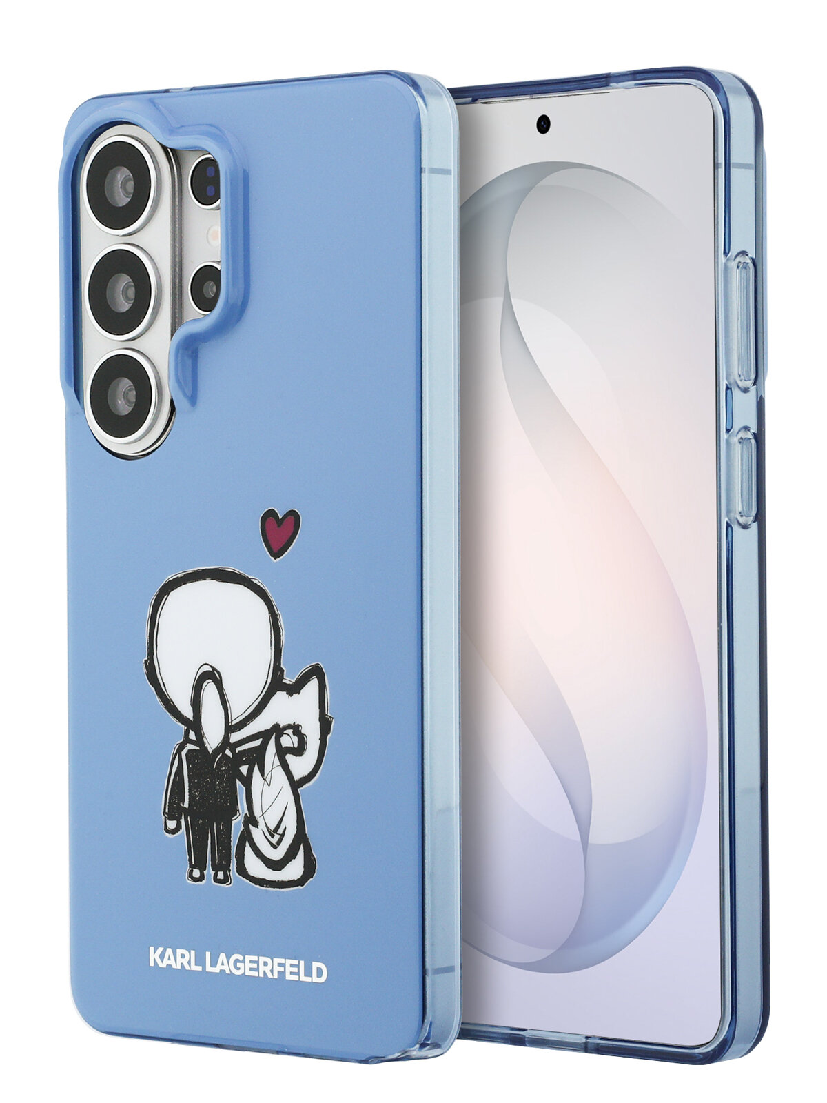 Чехол Karl Lagerfeld на Samsung Galaxy S26 Ultra, с магнитами MagSafe, с принтом IML Sketch, синий