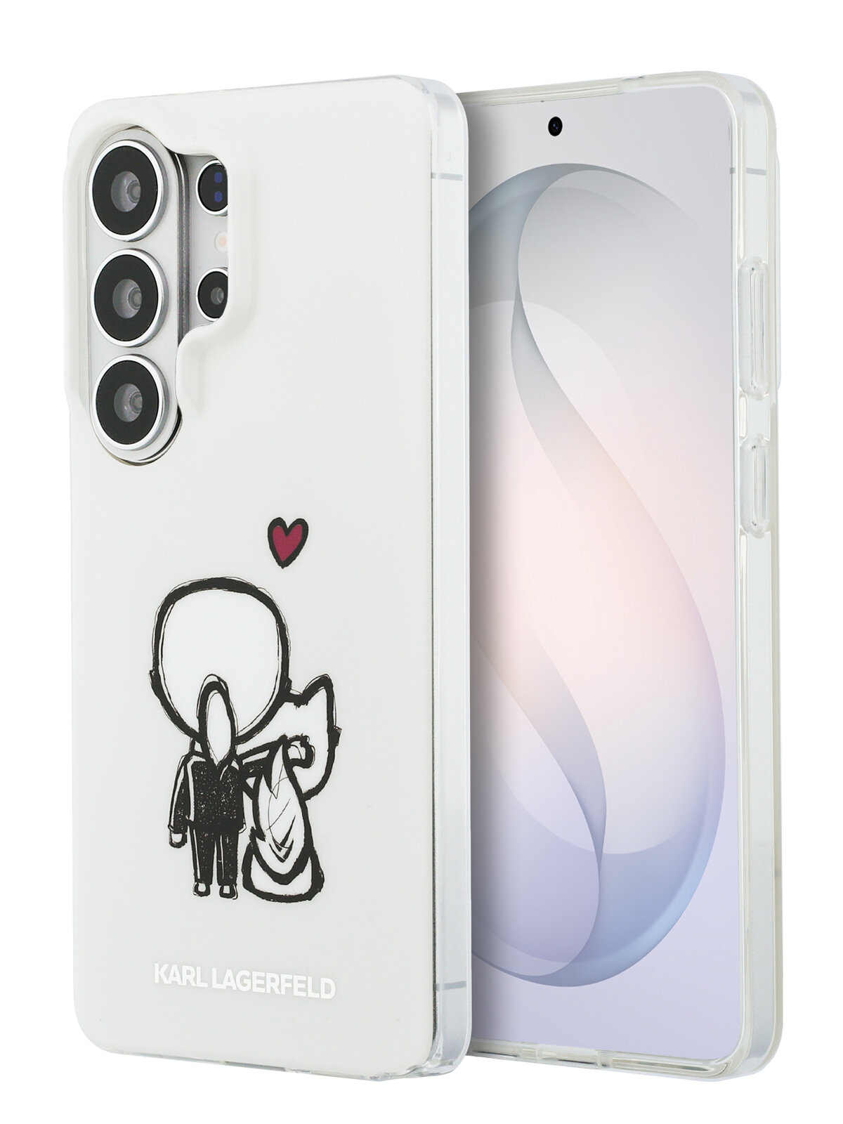 Чехол Karl Lagerfeld на Samsung Galaxy S26 Ultra, с магнитами MagSafe, с принтом IML Sketch, прозрачный