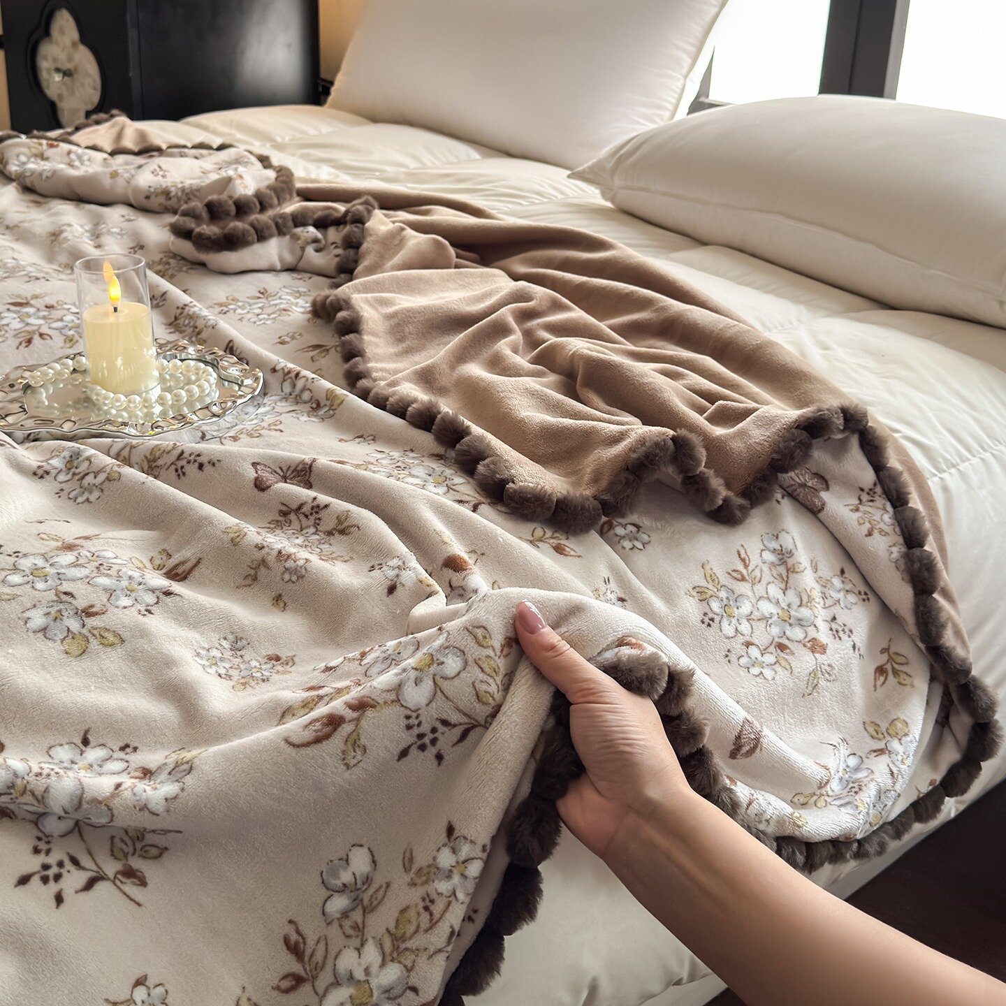 Пушистое одеяло для сна, двухслойное утолщенное одеяло из молочного флиса, одеяло из флиса для одного человека, покрывало для дивана, одеяло для сна в офисе.
