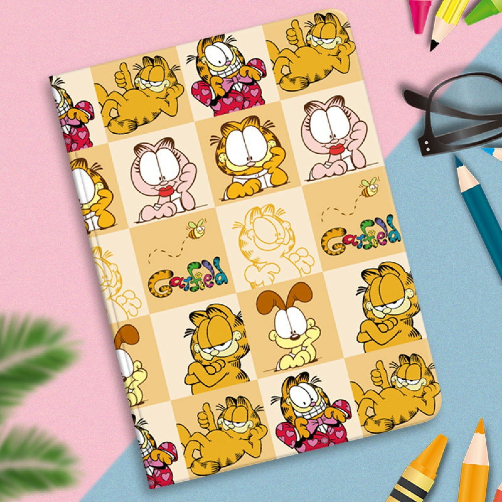 Чехол-обложка MyPads для Apple iPad Pro 11.0 (2018) с изображением Гарфилда, тонкий кожаный с функцией подставки