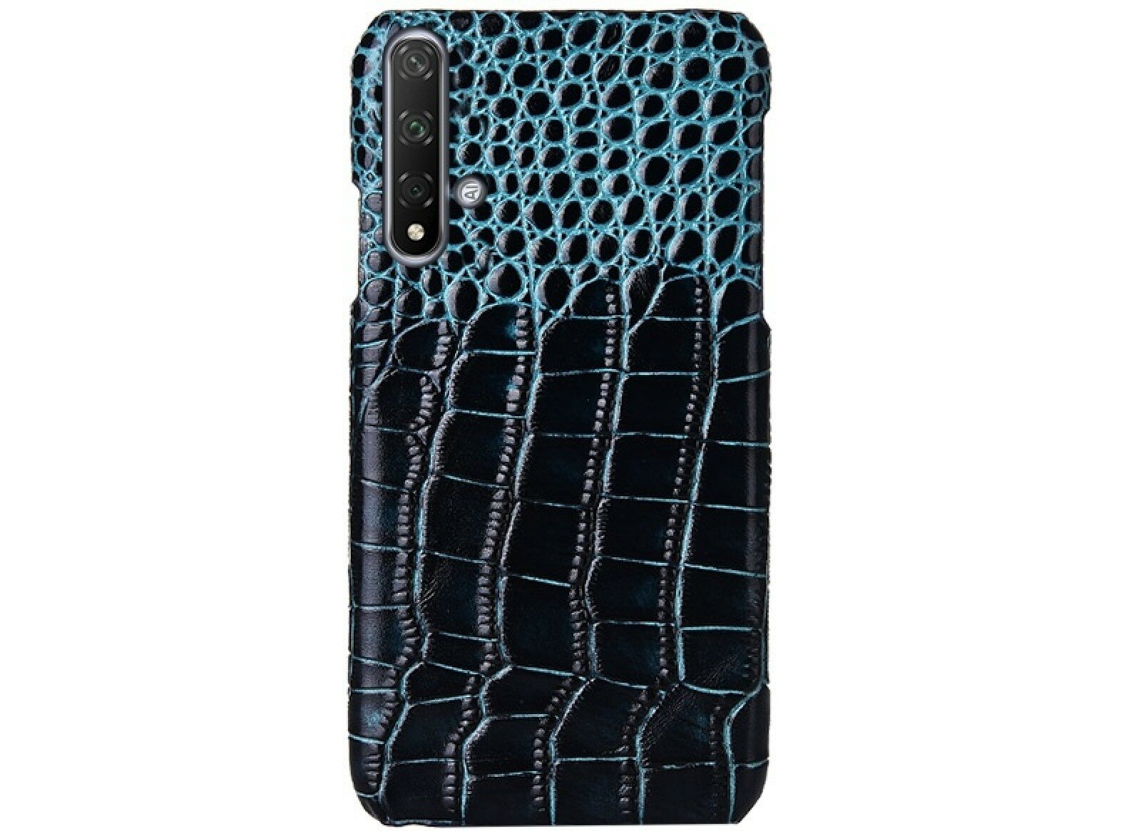 Чехол-накладка-бампер MyPads Premium для Honor 20S / Honor 20 из натуральной кожи с тиснением крокодила