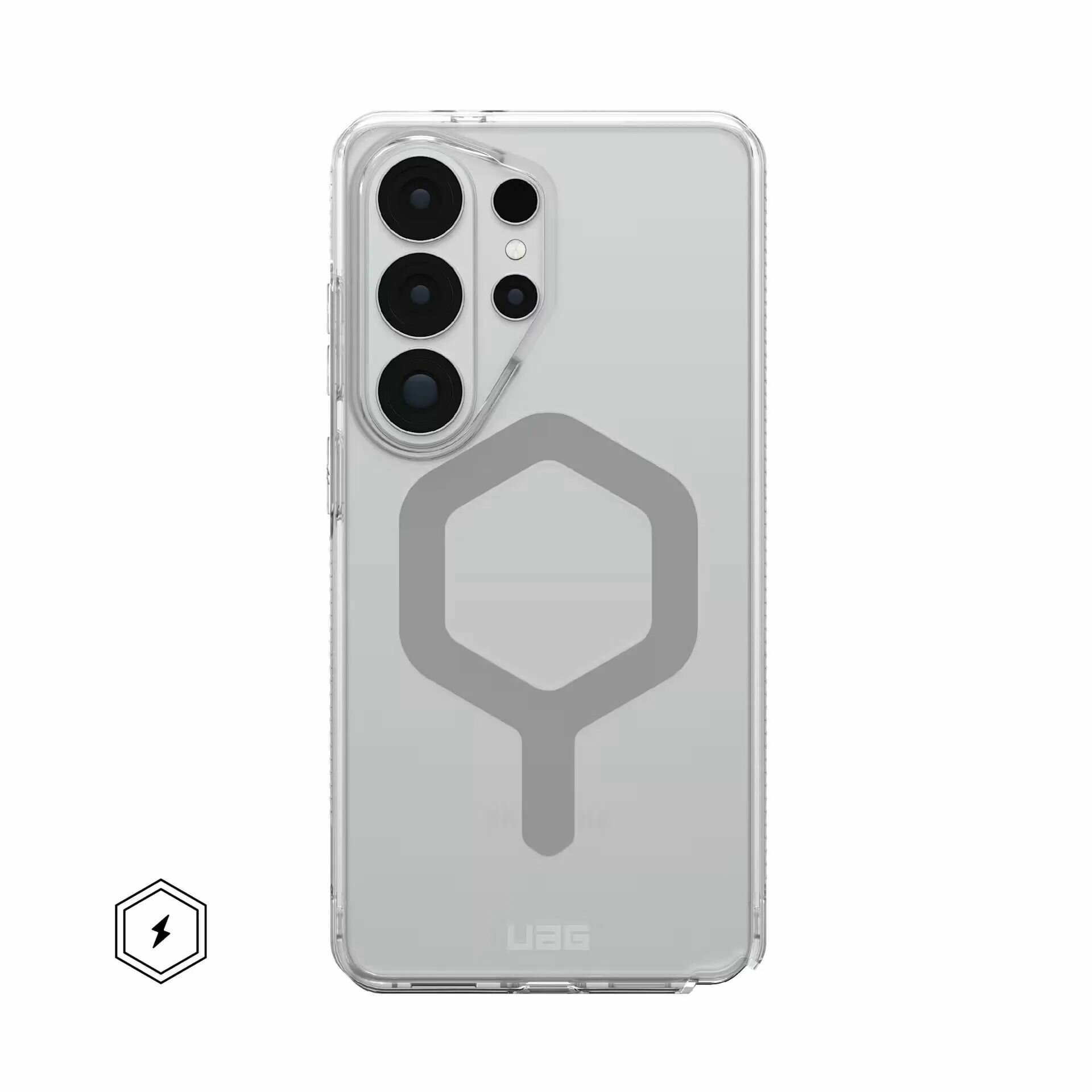 Чехол с поддержкой MAGSAFE Uag Plyo для Samsung S26 Ultra, цвет прозрачный/серебро (Ice/Silver)