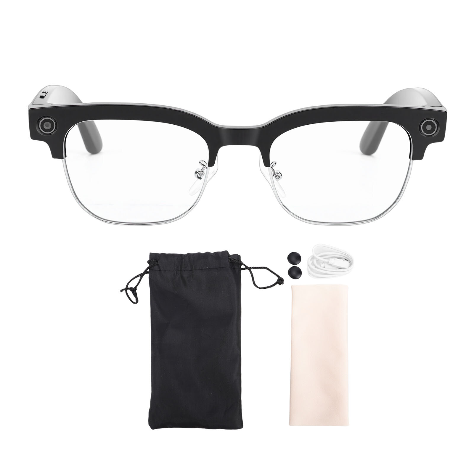 Умные Очки с Искусственным Интеллектом и 8-Мегапиксельной Камерой, Wi-Fi, Двойным Микрофоном, Шумоподавлением, Музыкой и Звонками, Водонепроницаемым Переводчиком для Путешествий, Меняющими Цвет Линз