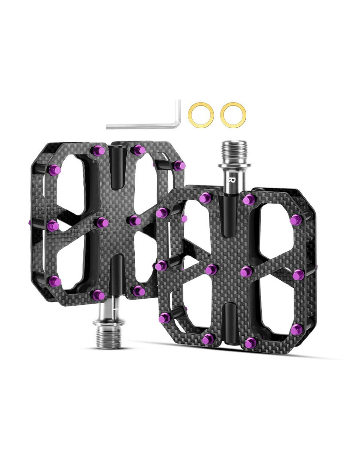 Карбоновые велосипедные педали с корпусными опорами из сплава, шипы для шоссейных горных велосипедов