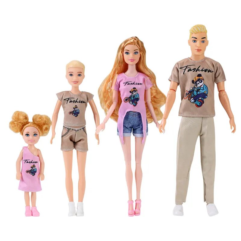 Набор Кукол Для Всей Семьи, Масштаб 1/6, Для Мамы, Папы, Сына, Дочки — Игрушечные Фигурки Для Игрового Домика