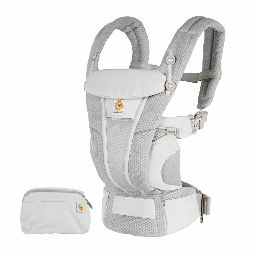 Эргорюкзак- хипсит для малышей от 0 / Ergobaby OMNI Breeze - Pearl Grey/ сумка рюкзак для мамы