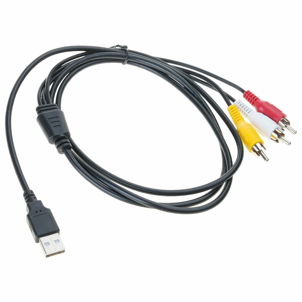 Стабильный разъемный кабель USB-3RCA длиной 150 СМ обеспечивает четкую передачу аудиосигнала