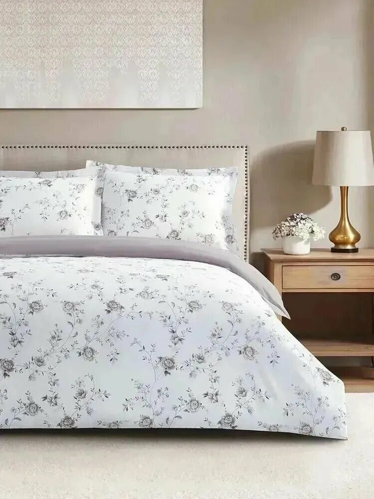 Комплект постельного белья, Сатин, Евро, наволочки 50x70