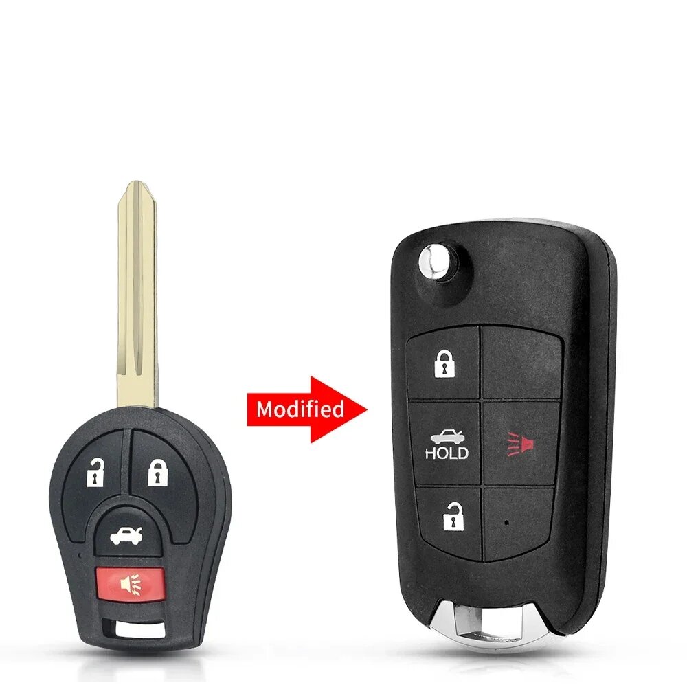 Корпус ключа для Nissan 3 кнопки, KEYYOU