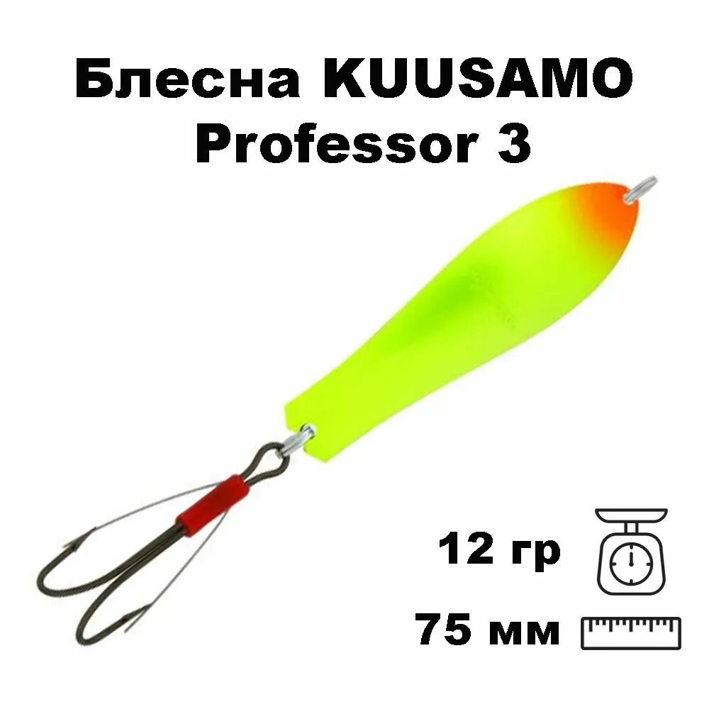 Блесна Kuusamo Professor 3, 75/12 (незацепляйка-Двойник.)#FYe-S