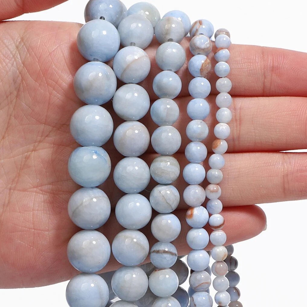 4/6/8/10/12 мм натуральный камень синий перский нефрит бусины DIY подвески браслет-разделитель свободные бусины ручной работы для изготовления ювелирных изделий