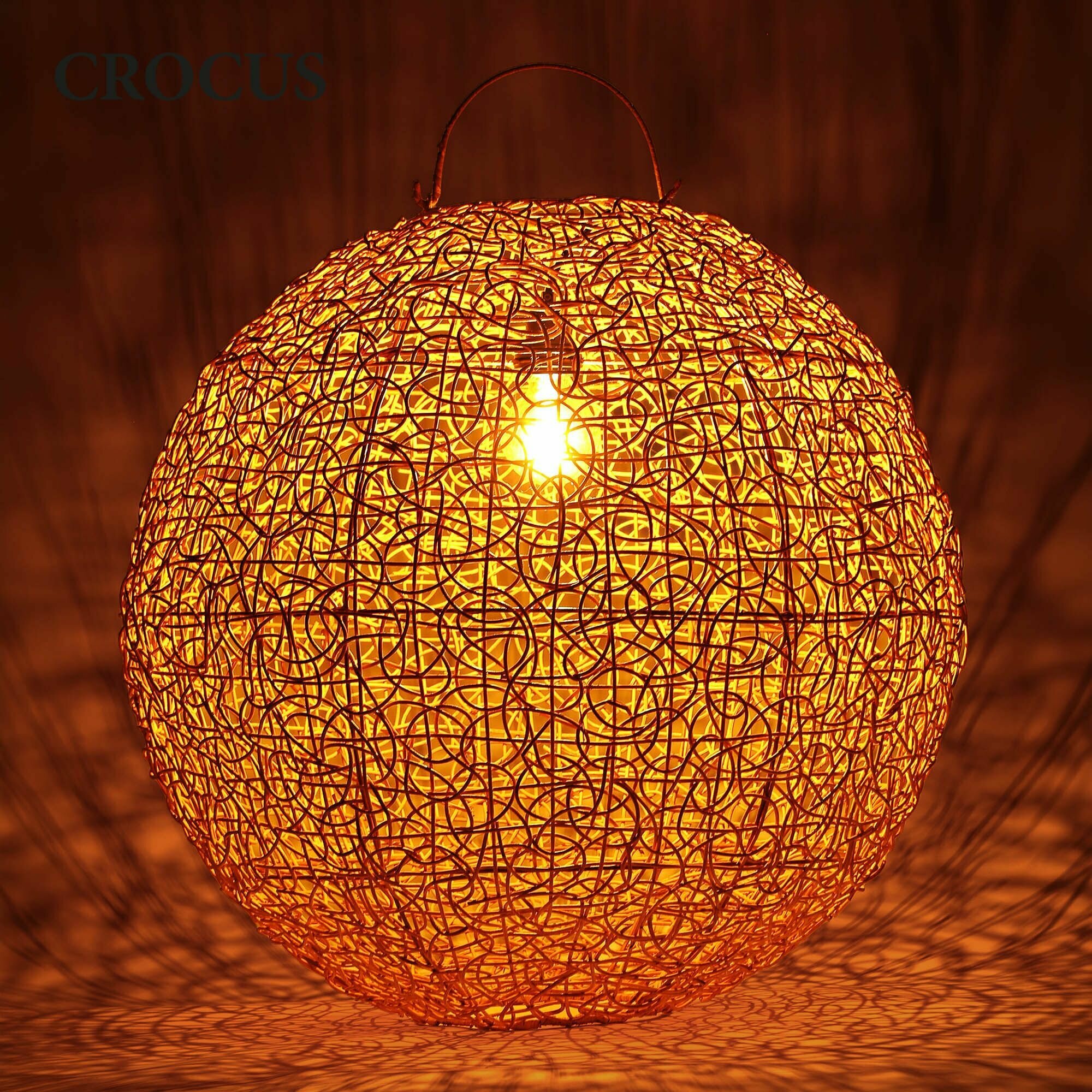 Светильник потолочный Crocus rottan owol gold