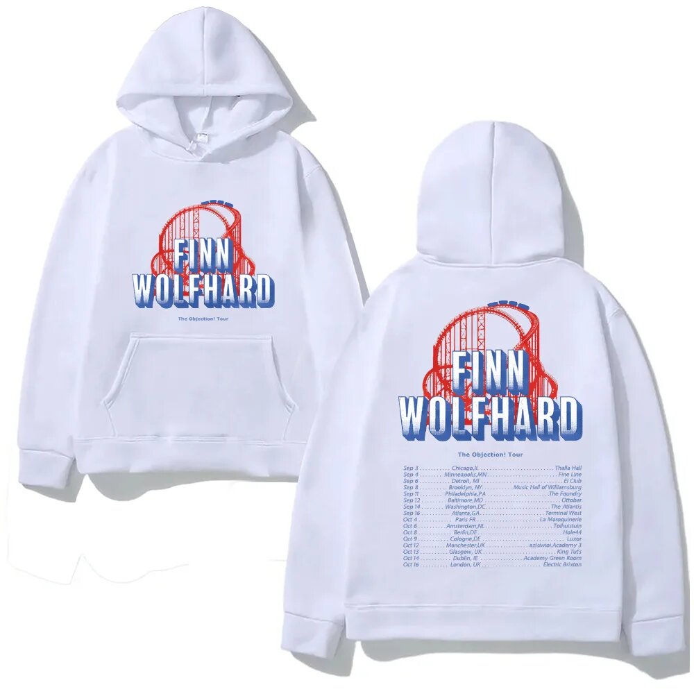 Флисовая толстовка Finn Wolfhard BAND 2025, белый, L