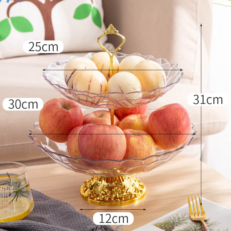 Многоярусная подставка в европейском стиле для гостиной, подставка для фруктов, современная и стильная тарелка для сухофруктов, фруктовница, корзина для фруктов.