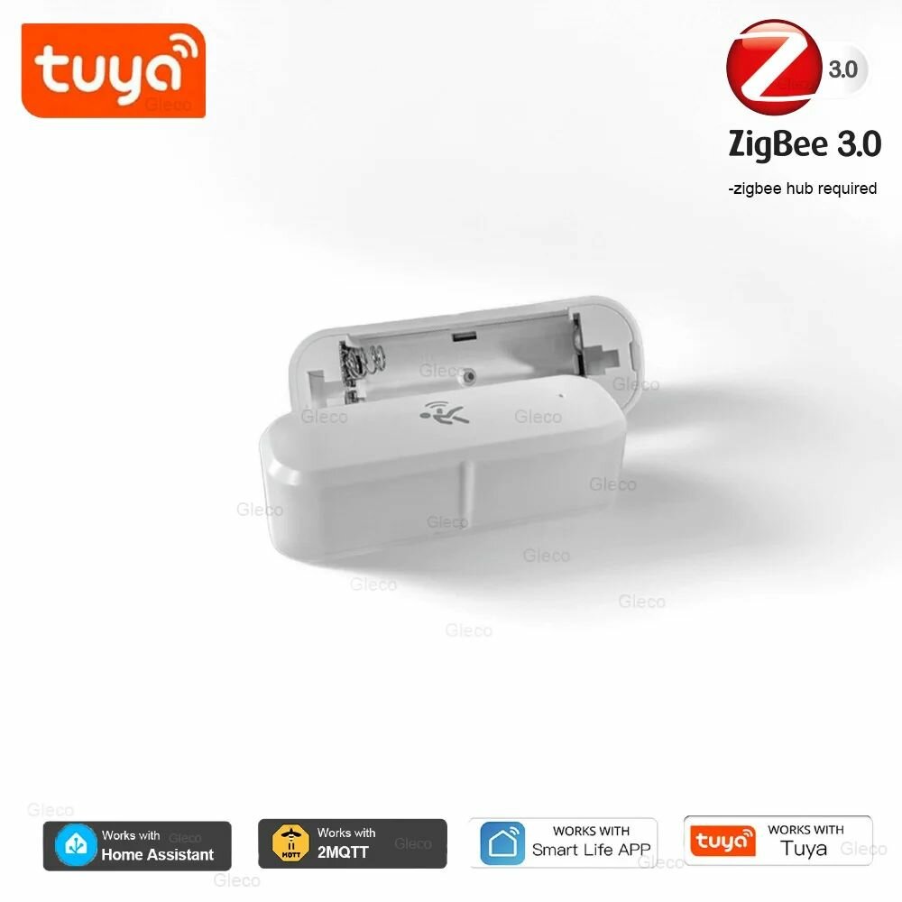 Датчик движения COOLO Tuya, ZigBee, обнаружение до 12 м, белый