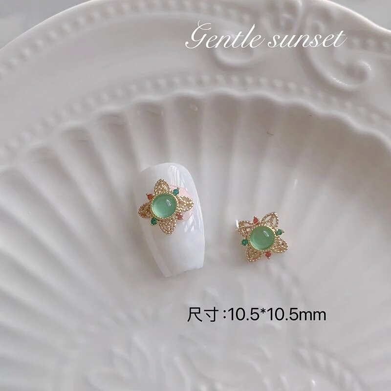 1 шт. Императорские элегантные украшения для ногтей, опал и цирконий, роскошные аксессуары для ногтей в китайском дворцовом стиле