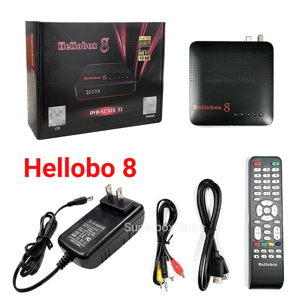 Hellobox 8, спутниковый ресивер, DVB-плеер hellobox8, встроенный Wi-Fi DVB-S2 S2X T2/C H.265 HEVC Full HD 1080P