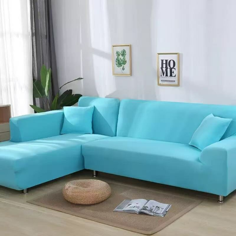 Чехол для углового дивана из эластичного материала, S - XL, цвет в , Large(190-230cm) 1pc,3 места， темно-зеленый