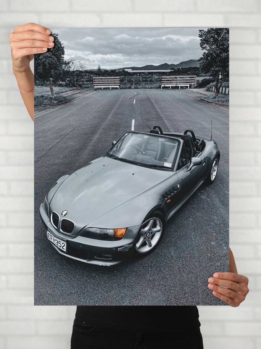 Плакат на стену для интерьера Легенды Авто (БМВ Z3 - BMW Z3 2) - Постер по машине формата A1 (61x84 см)