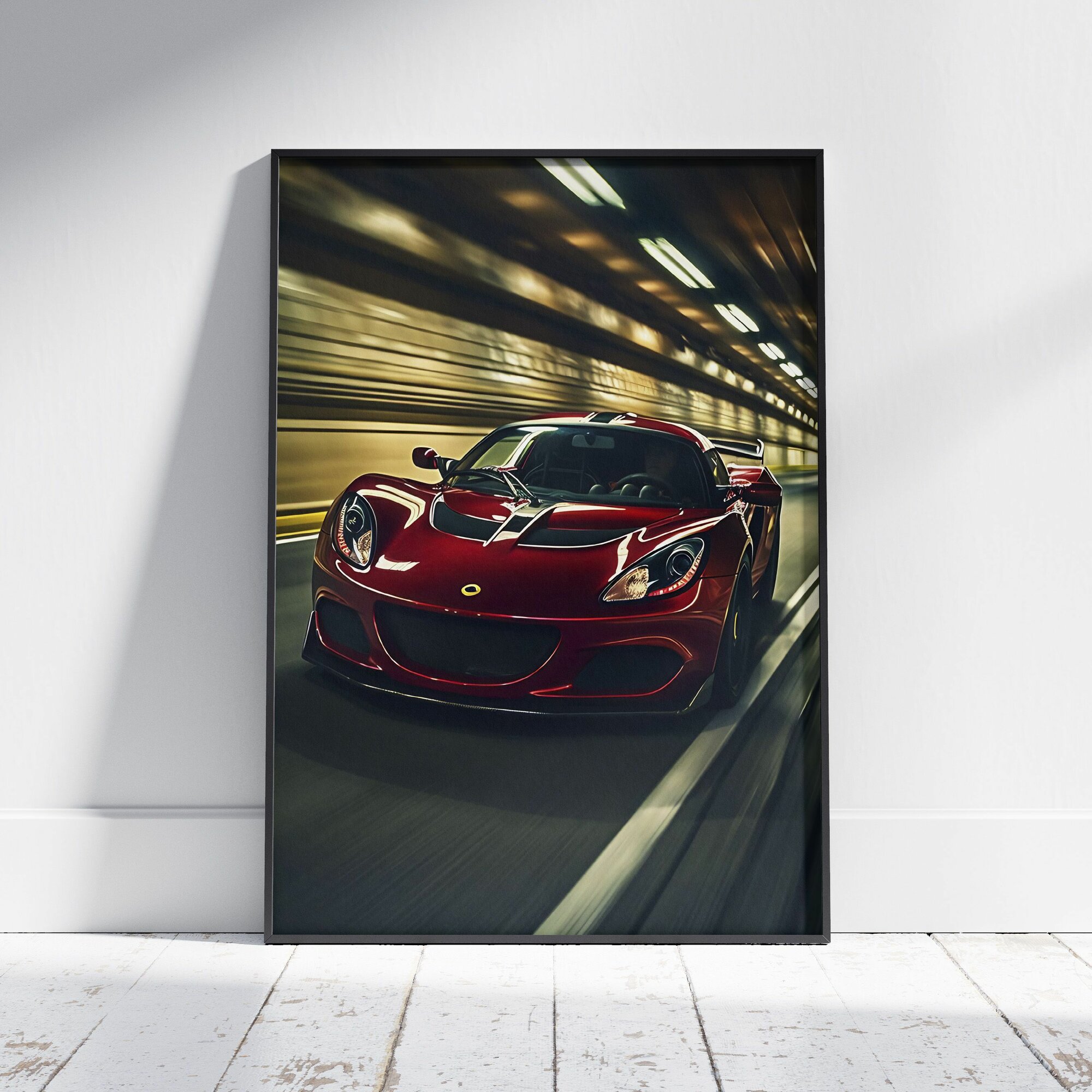 Плакат на стену для интерьера Спорткар (Lotus Exige) - Постер по спортивным гоночным машинам автомобилям формата А4 (21x30 см)