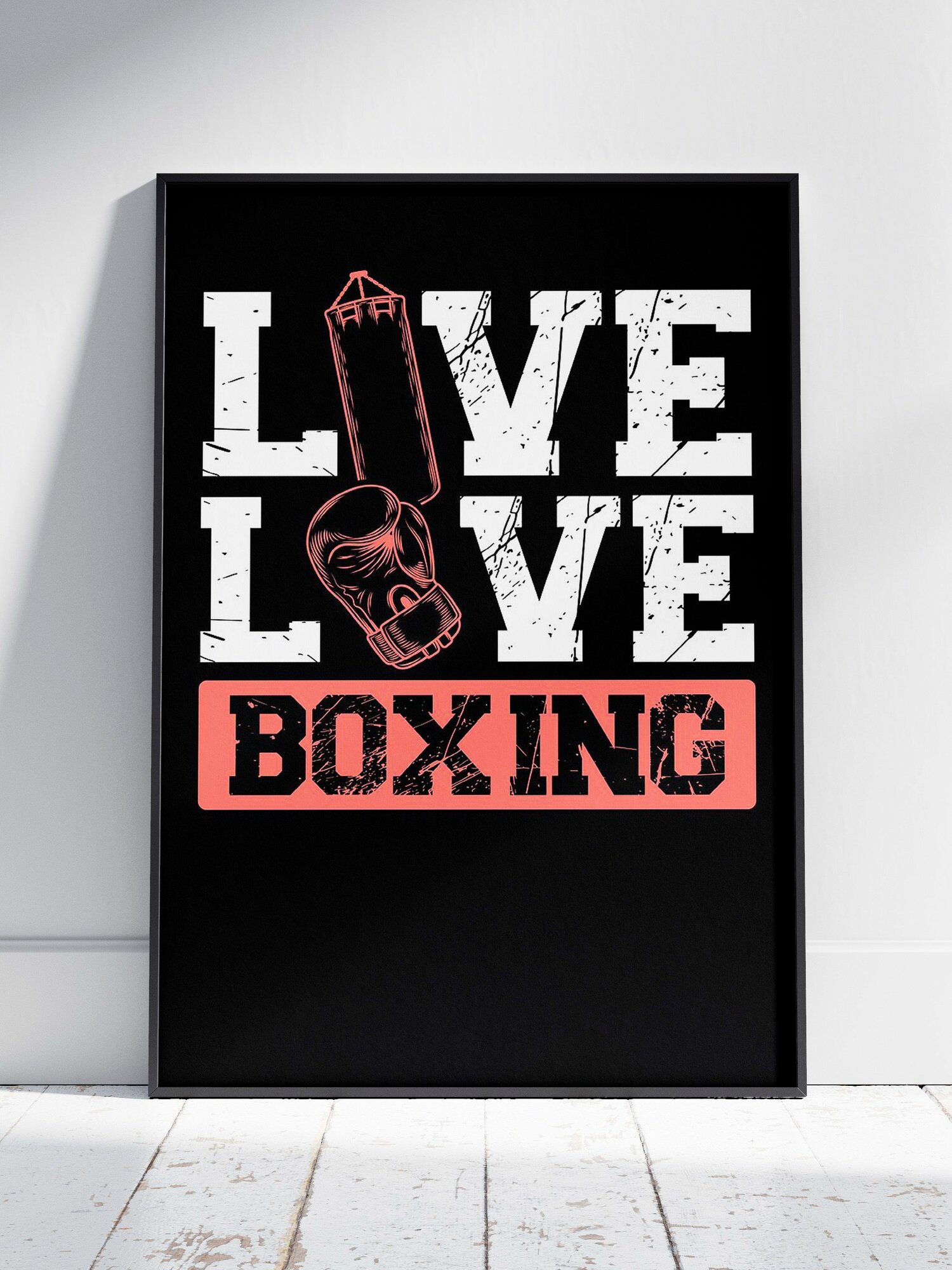 Плакат на стену для интерьера Спорт (Бокс - Boxing 10) - Постер по спорту и физической активности формата A4 (21x30 см)
