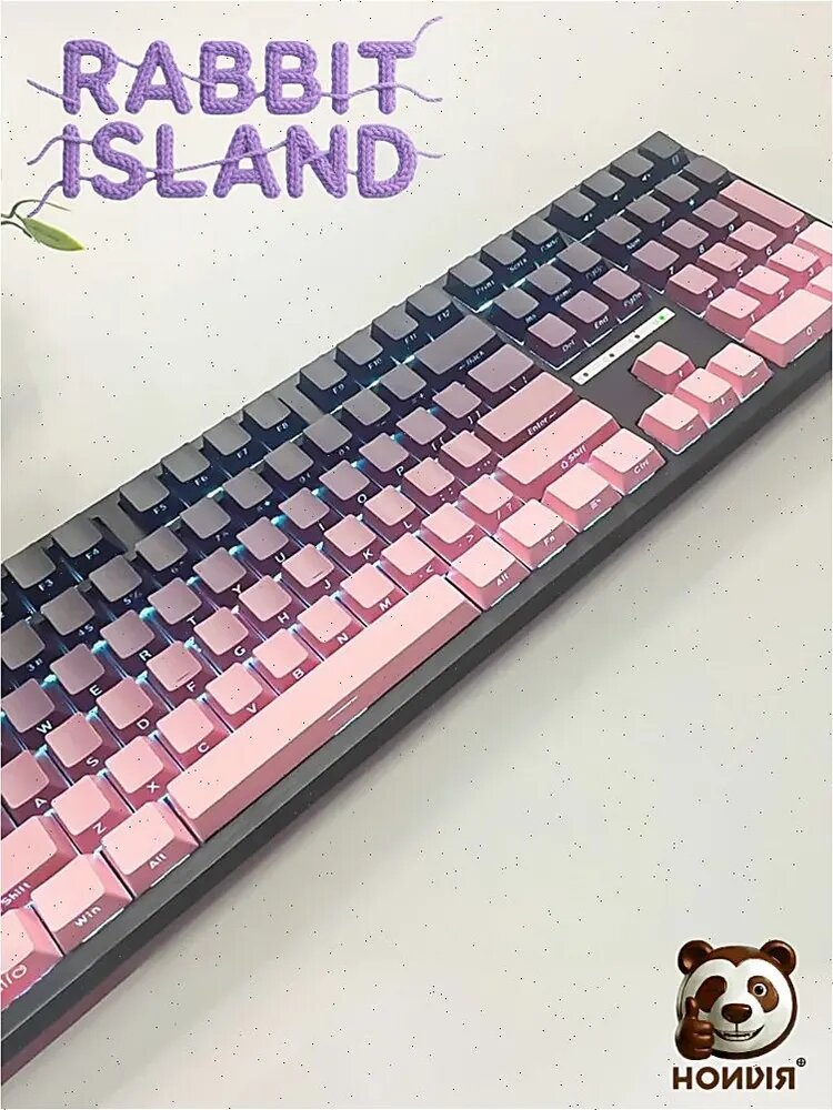 Полупрозрачная механическая клавиатура Rabbit Island с подсветкой, Brown Switch