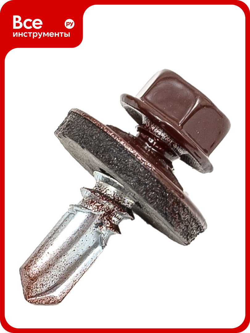 Саморез для крепления кровли STEELREX RAL8017 5.5x19, 70 шт. 0140055019B4000070328017, крепления кровли