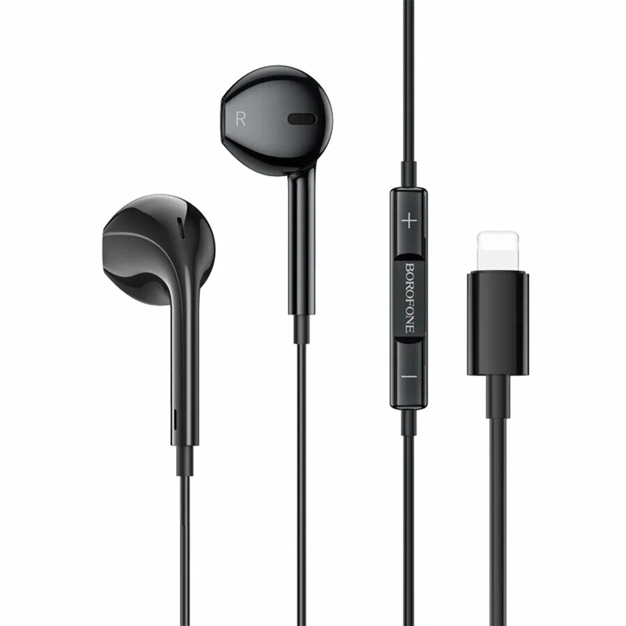 Проводные наушники BOROFONE BM85 Lightning 1,2 метра (черные)