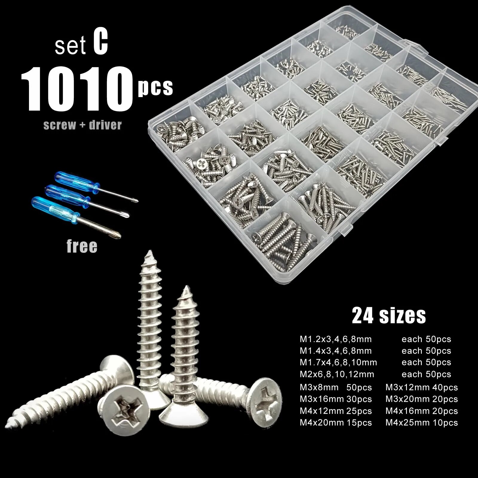 Набор саморезов Michastu Set C 1010pcs