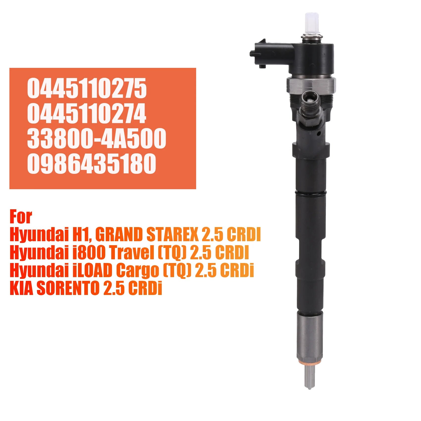 Новая форсунка дизельного топлива 33800-4A500 0445110275 0445110274 для Hyundai Starex H1 I800 iLoad / KIA Sorento 2,5 CRDI D4CB