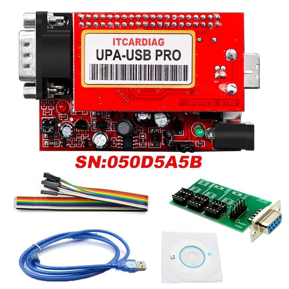 UPA-USB PRO программатор SN:050D5A5B с адаптерами USB V1.3