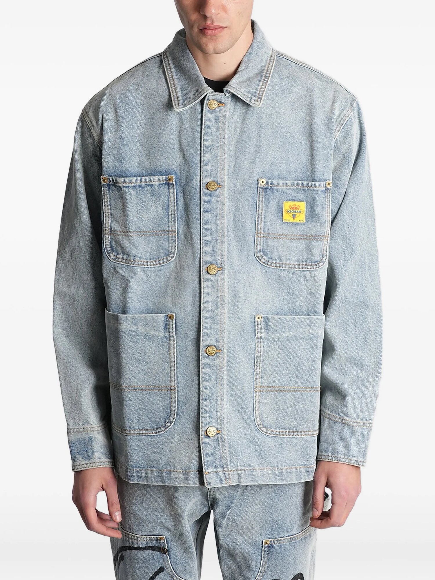Куртка Graphic-print denim jacket