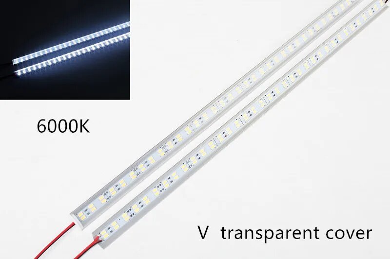 Сверх яркий светодиодный бар 72LEDs DC12V 50см алюминиевый профиль для кухонной полки жесткая лента для внутреннего освещения