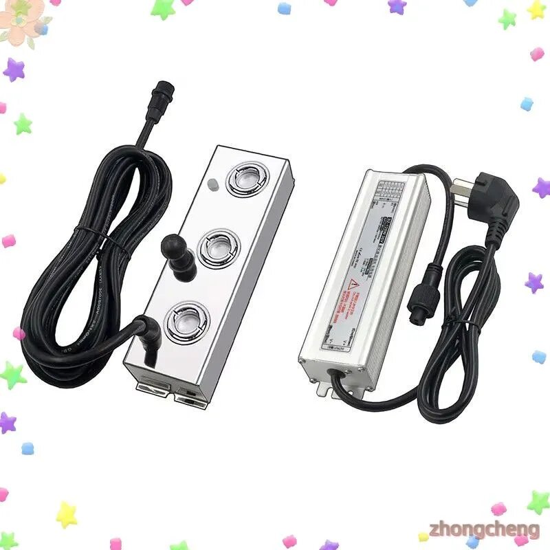 Ультразвуковой распылитель с 3 головками, Генератор тумана для садового ландшафта, Нержавеющая сталь, Фоггер