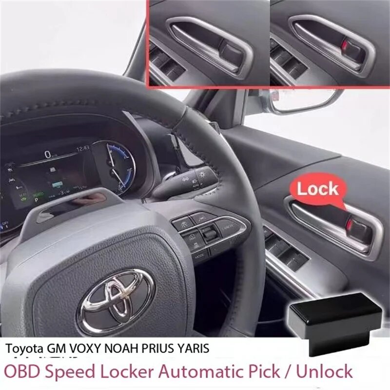 Автоматический дверной замок OBD Speed для Toyota Prius 2023 Aqua Voxy Noah 90 2023 Yaris Cross Hybrid Autolock OBD link Speed Lock