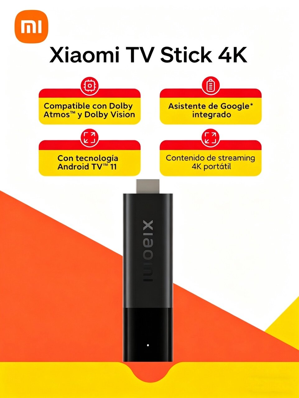 Медиаплеер ТВ-приставка Xiaomi Mi TV Stick 4K MDZ-27-AA EU-версия