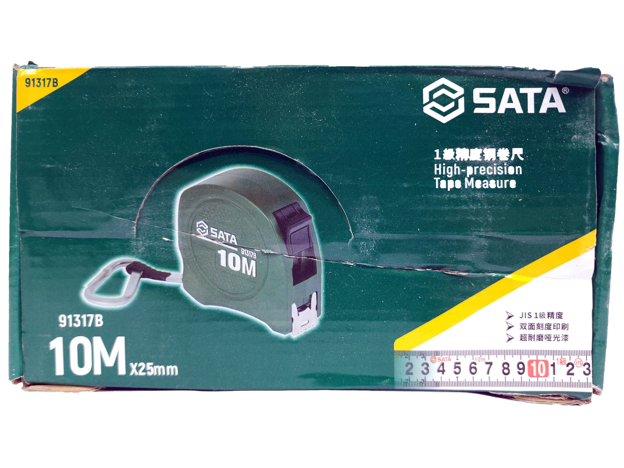 Рулетка стандарта JIS10 25 мм SATA 91317B 10м