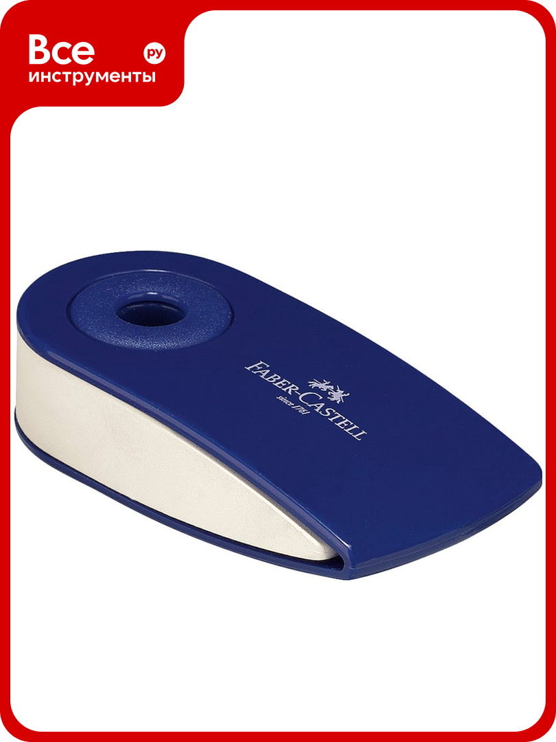 Прямоугольный ластик Faber-Castell Sleeve Mini 54х25х13 мм, пластиковый футляр ассорти 182411