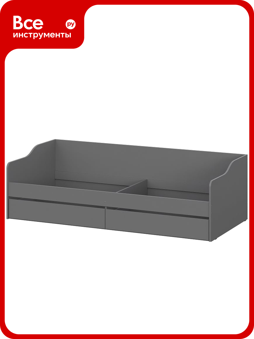 Кровать Арника с основанием КР 2, графит серый Н00111048