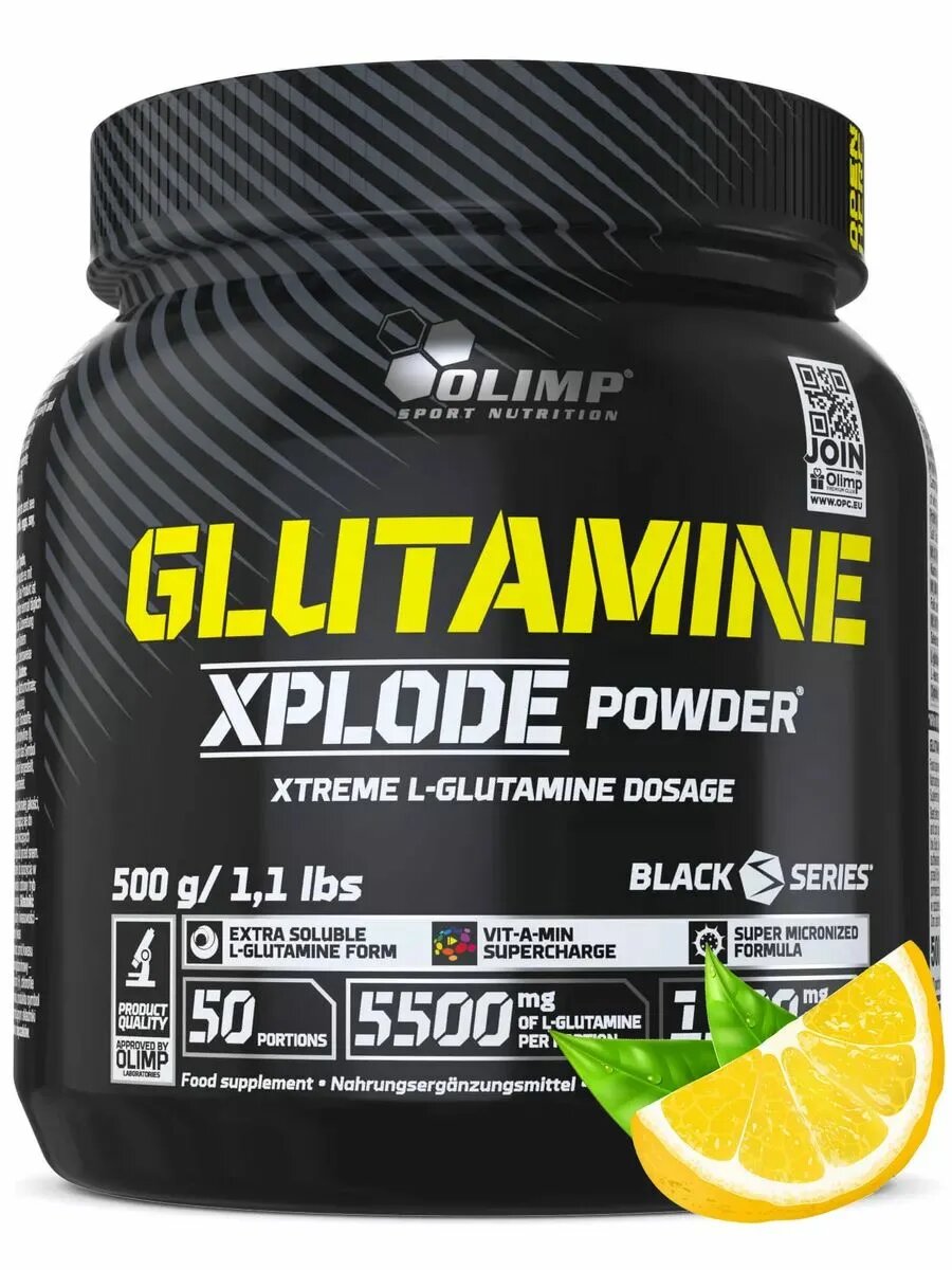 Аминокислота-глютамин Olimp Glutamine Xplode (500 гр) (лимон)