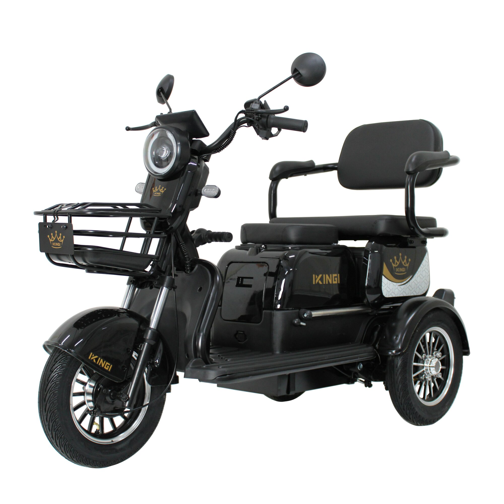Электроскутер трицикл Ikingi Sibtrike T3 1000W 60V/25Ah чёрный