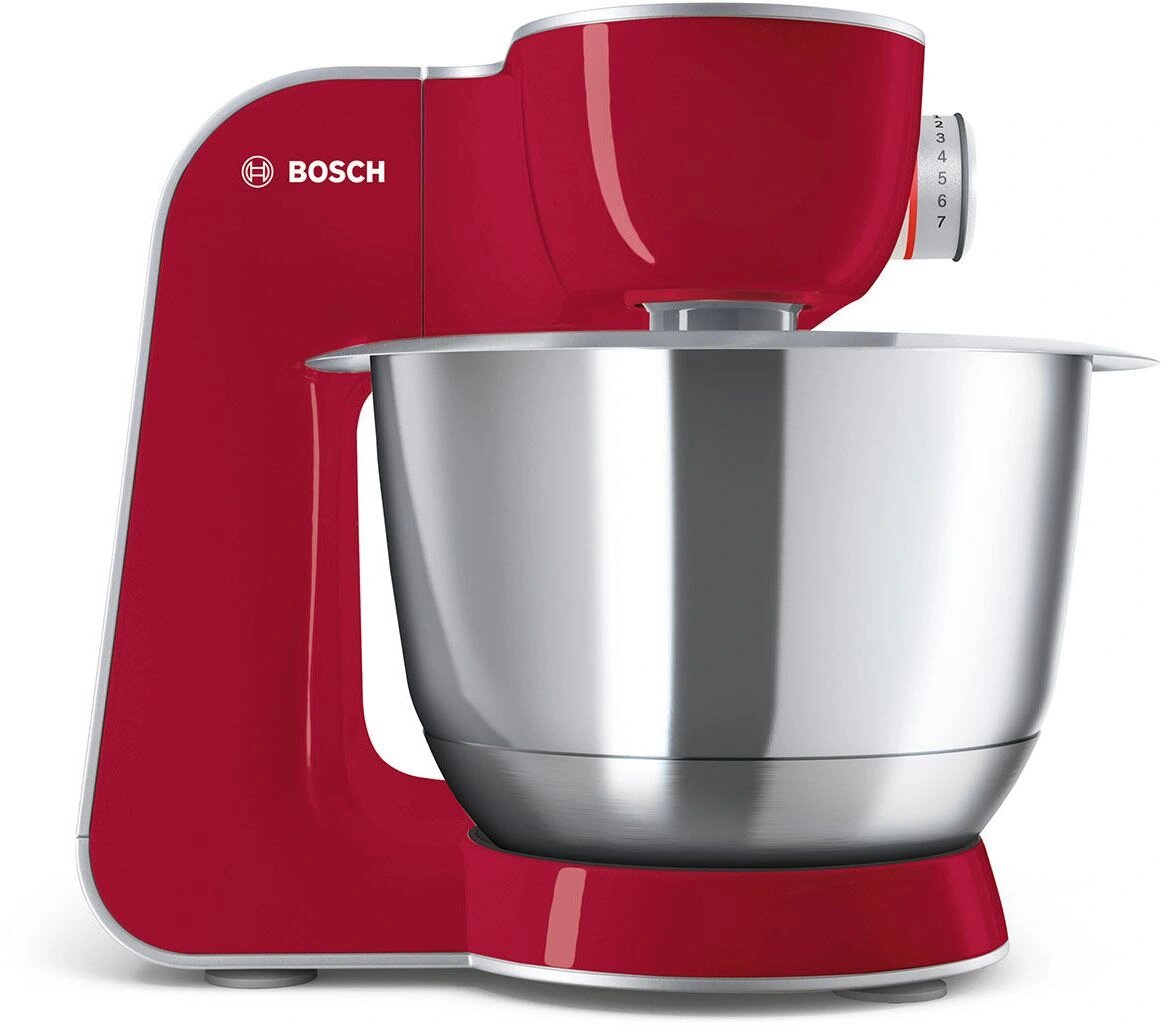 Кухонная машина Bosch MUM58720 планетар. вращ. 1000Вт красный/серебристый