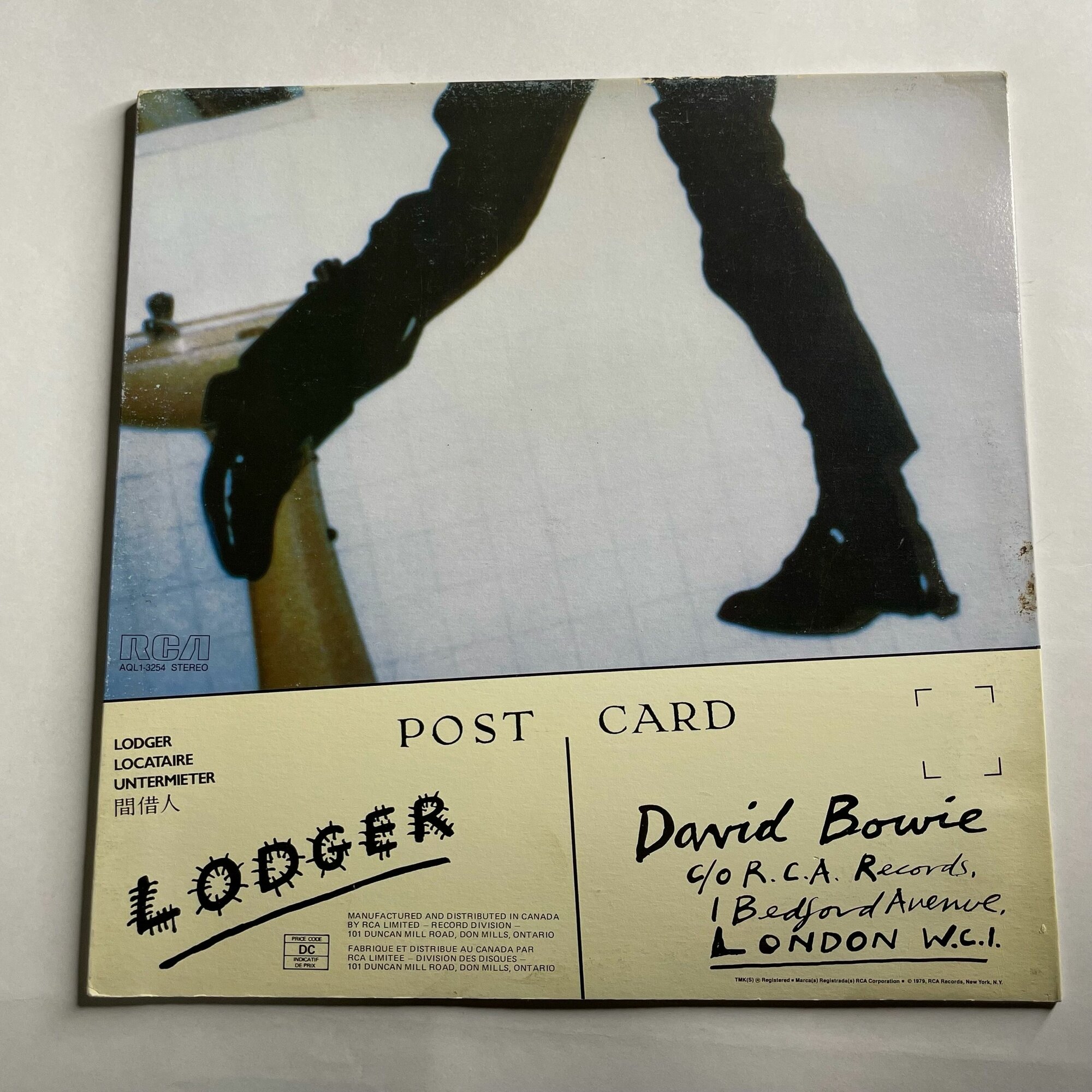 Винтажная виниловая пластинка LP David Bowie Lodger (Канада 1979)